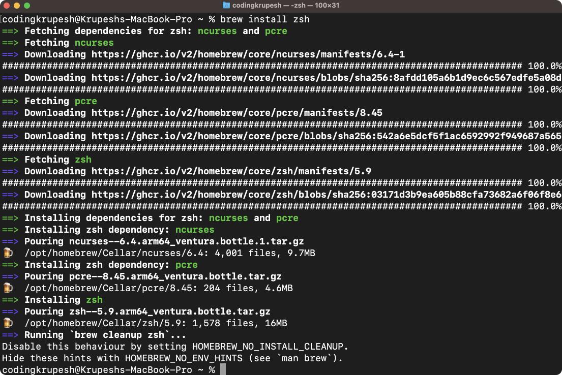 MacOS Terminal Setup - Oh My Zsh & Powerlevel10k - Krupesh Anadkat